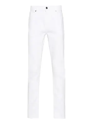 7 For All Mankind Slimmy Mid-rise Slim-cut Jeans - White