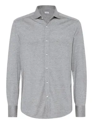 BRUNELLO CUCINELLI Silk-cotton Blend Shirt