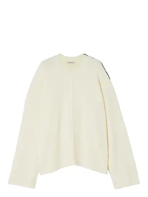 PETER DO Oversized Ribbed Wool Sweater - Ivory