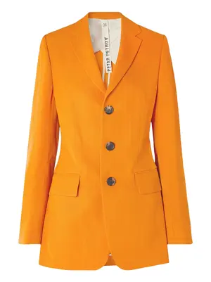 PETAR PETROV Irit Oversized Grain De Poudre Blazer - Orange