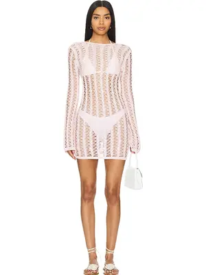 LOVERS AND FRIENDS Maggio Knit Mini Dress - Light Pink