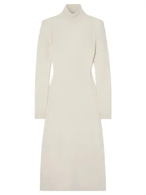 TOM FORD Cutout Cashmere Midi Dress - Off-white