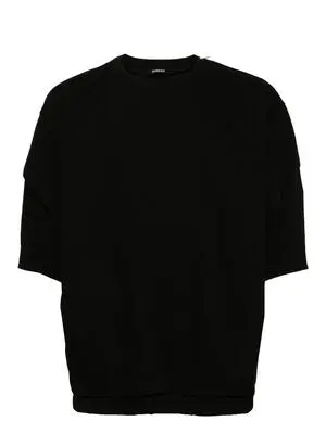 SONGZIO Underart Short-sleeve Sweatshirt - Black