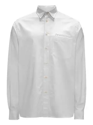 JW Anderson Embroidered-logo Cotton Shirt - White