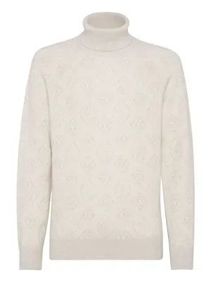 Brunello Cucinelli Roll-neck Long-sleeve Jumper - White