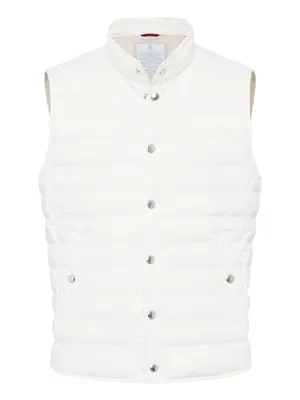 Brunello Cucinelli Brunello Cucinelli High-Neck Gilet White