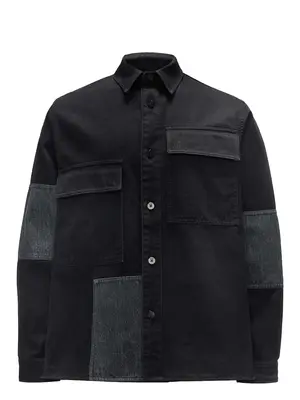 JW Anderson Patchwork-design Cotton Shirt - Black