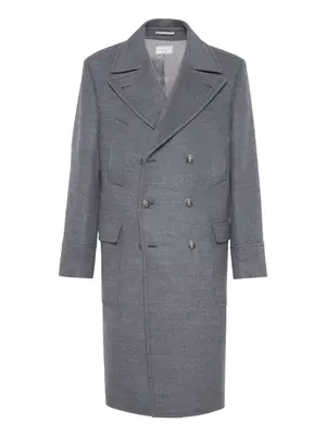 Brunello Cucinelli Double-breasted Wool Coat - Grey