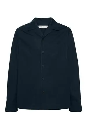 MODES Camp-collar Poplin Shirt - Blue