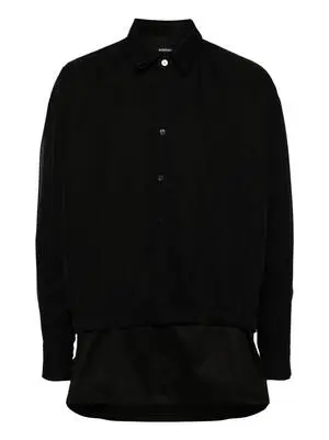 SONGZIO Layered Cotton Shirt - Black