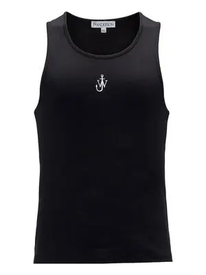 JW Anderson Anchor Logo-embroidered Tank Top - Black