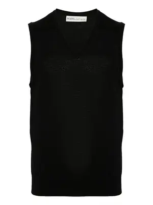 MODES Merino Knitted Vest - Black