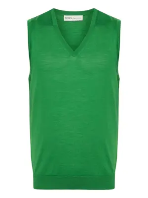 MODES Merino Knitted Vest - Green