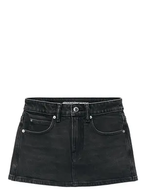 Alexander Wang Mid-rise Denim Skort - Black