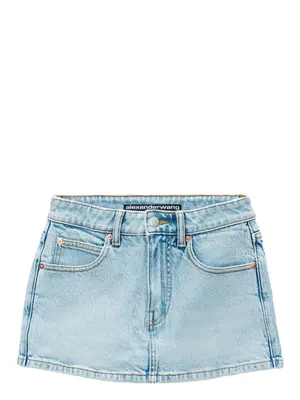 Alexander Wang Mid-rise Denim Skort - Blue