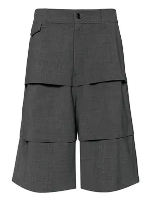 SONGZIO Knee-length Wool Shorts - Grey