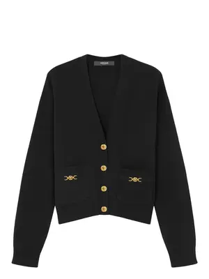 VERSACE Versace Medusa-Plaque V-Neck Cardigan