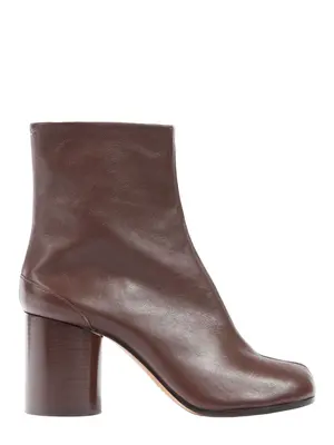 MAISON MARGIELA Tabi 80mm Leather Ankle Boots - Brown