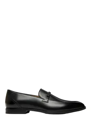 Bally Almond-toe Leather Loafers - Black