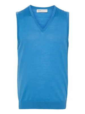 MODES Sleeveless Knitted Vest - Blue