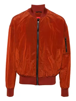 FERRARI Reflective-effect Zip-up Bomber Jacket - Red