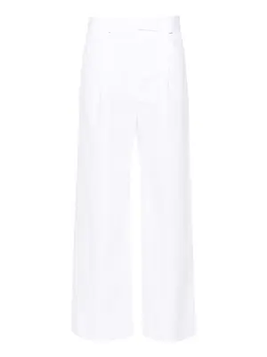 MODES Poplin Straight-leg Trousers - White