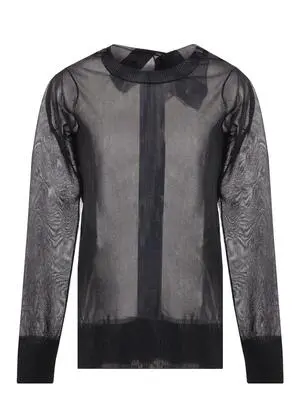 Yohji Yamamoto Semi-sheer Cardigan - Black
