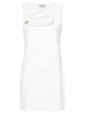 Coperni Cut-out Twill Minidress - White