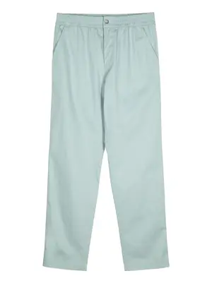 Maison Kitsuné Elasticated-waistband Straight-leg Trousers - Blue
