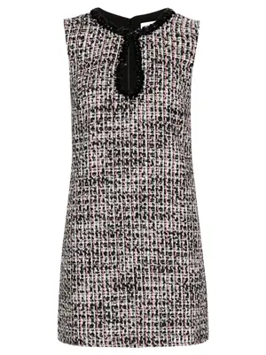 SELF-PORTRAIT Paillette-embellished Bouclé Mini Dress - Black