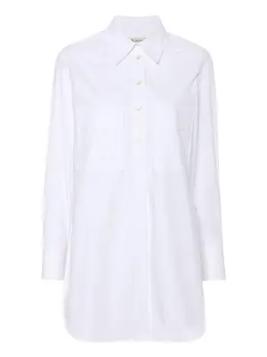 MODES Side-slit Poplin Shirt - White