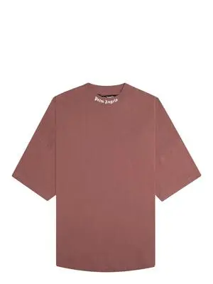 Palm Angels Classic Logo Over Tee /white - Tan