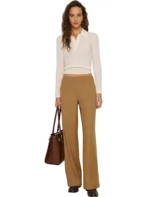 REFORMATION Petites Vida Low Rise Pant Fawn