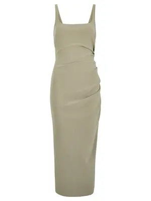 Bec & Bridge Karina Tuck Ruched Midi Dress - Sage
