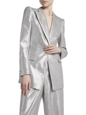 Giorgio Armani Crystal Embellished Blazer - Silver