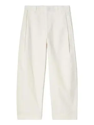 Cos Pleated Cotton Wide-Leg Pants White