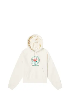 Obey Rose Embroidered Hoodie - Unbleached
