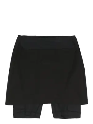 POST ARCHIVE FACTION Layered-design Skirt - Black