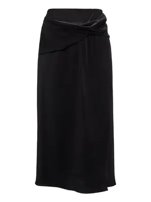 JW Anderson Draped Midi Skirt - Black
