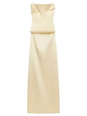 Loewe Open-back Silk Maxi Dress - Neutrals