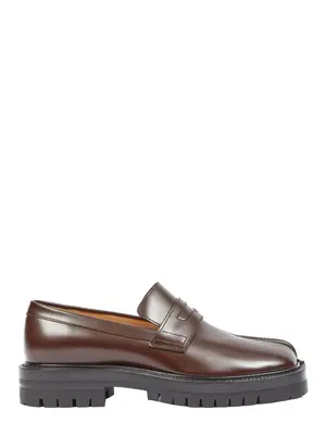 MAISON MARGIELA Tabi Leather Loafers - Brown