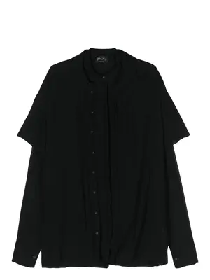 Andrea Ya'aqov Layered Chiffon Shirt - Black