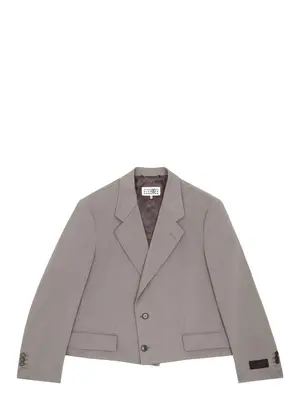 MAISON MARGIELA MM6 Maison Margiela Raw-Hem Single-Breasted Blazer