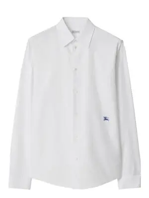Burberry Ekd-embroidered Cotton Shirt - White