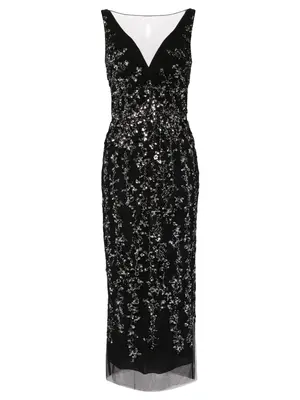 SAIID KOBEISY Sequin-embellished Gown - Black