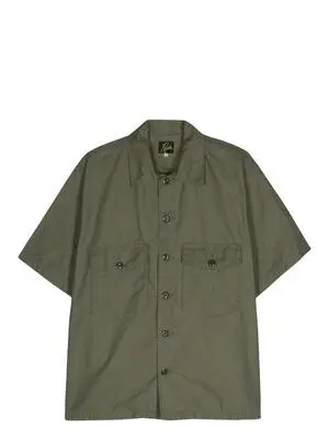 Needles Fatigue Short-sleeve Cotton Shirt - Green