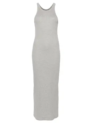 TOTEME Fine-ribbed Jersey Maxi Dress - Grey