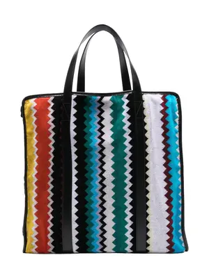 Missoni Zigzag Towelled Tote Bag - Black