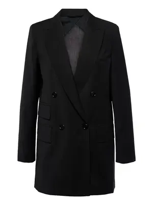 Max Mara Nebbie Virgin Wool Blazer - Black