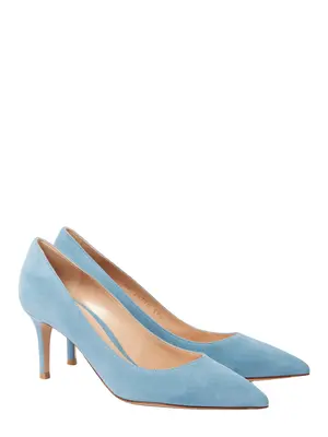 GIANVITO ROSSI 70 Suede Pumps - Blue
